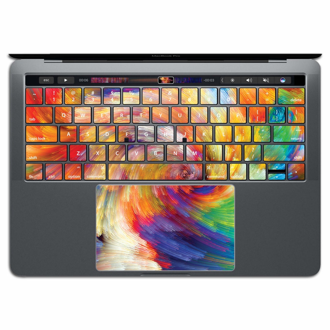 MacBook Keyboard Rainbow MacBook Decal MacBook Keypad Stickers Abstract ...