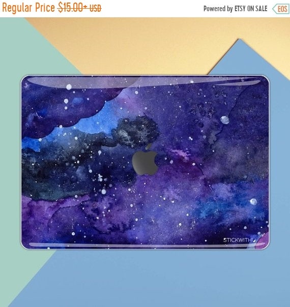 Watercolor Macbook Skin Purple Paint Macbook Decal Macbook - Etsy