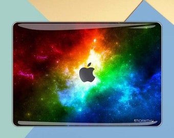 Space MacBook Skin Blue Galaxy MacBook Decal Stars MacBook Sticker ...