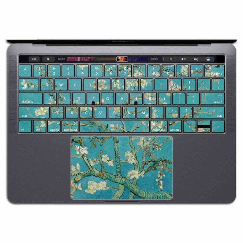 Keycal Van Gogh MacBook Keyboard Stickers Almond Blossom MacBook ...