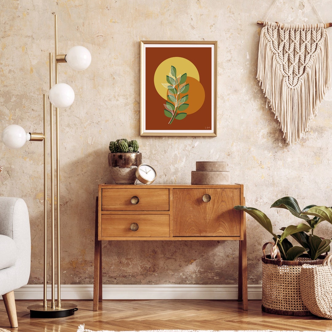 Botanical | Color Block | Boho | Printable Wall Art | Digital Download ...