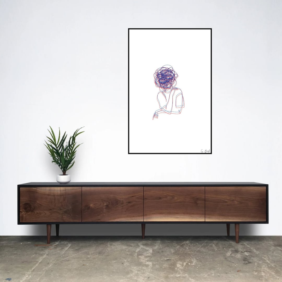 Self Portrait | Line Art | Printable Art | Instant Download | Wall Art ...