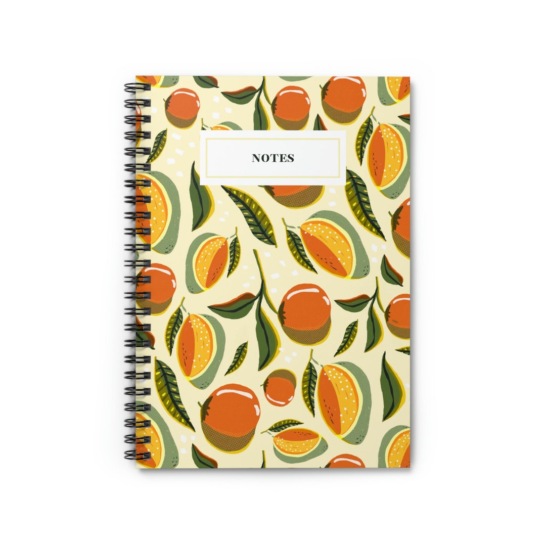 Peaches | Lined | Notebook | Fruit | Notes Books | Spiral Notebook ...