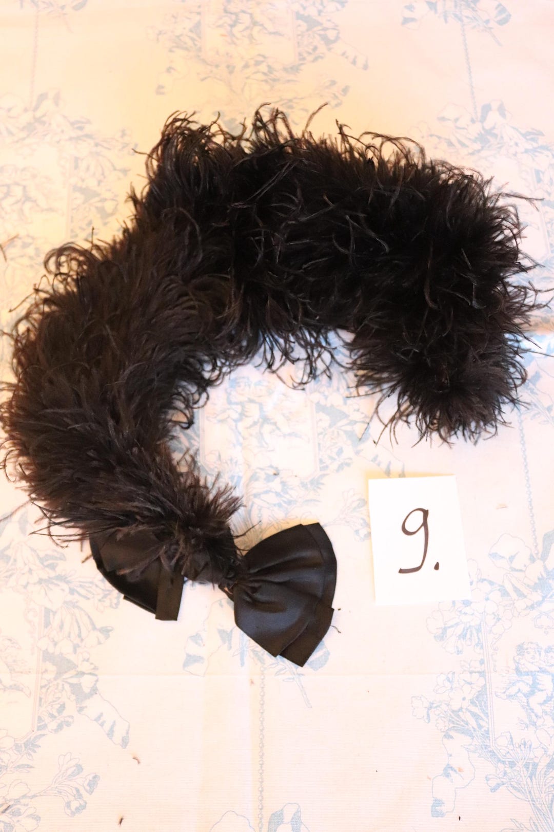 Beautiful Antique Victorian Edwardian Thick Fluffy Black Ostrich ...