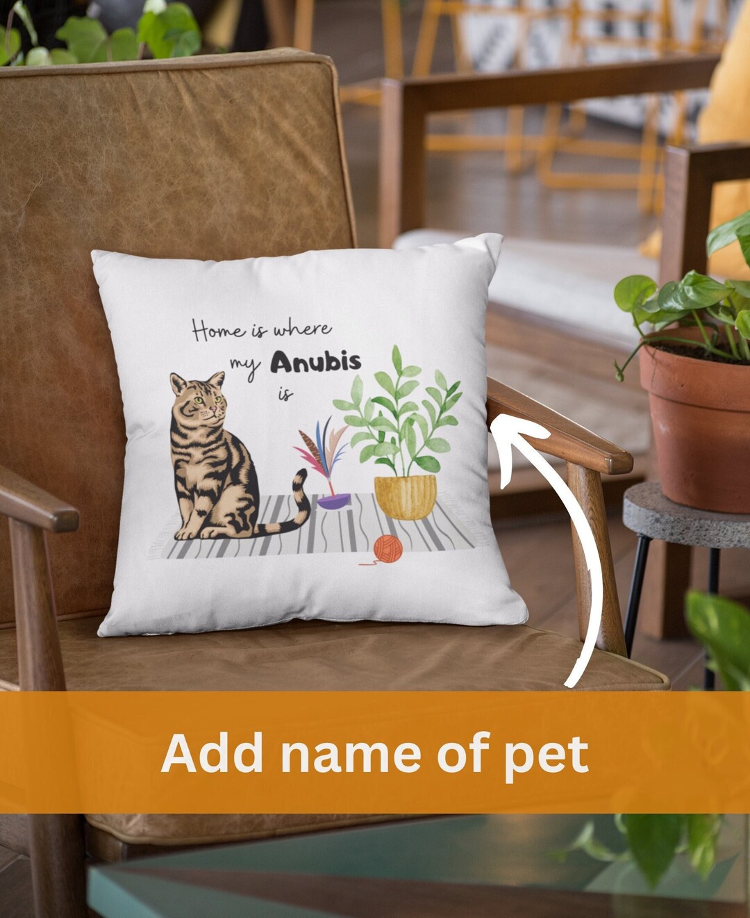 Custom Cat Pillow, Custom Pet Gifts, Cat Lover Gift, Decorative Pet ...