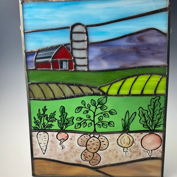 Farm Stained Glass Pattern - Etsy