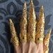 Gold Full Finger Armor Nail Claws Ring Articulated, Knuckle Ring, Claws ...