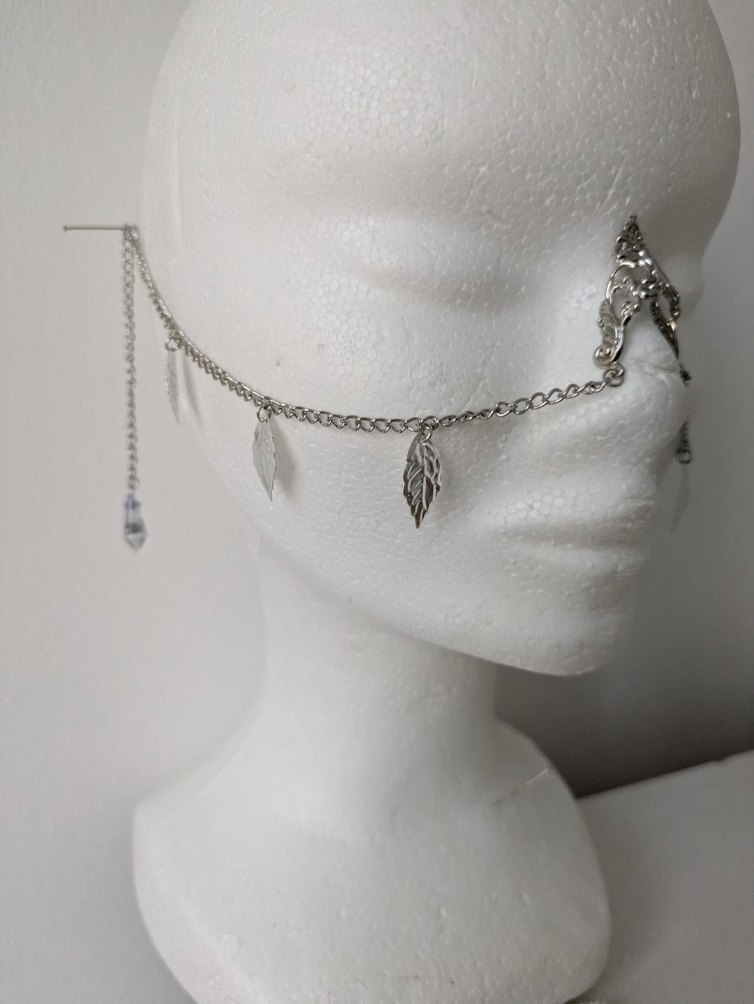 Nose Bridge Cuff, Without Piercing, Face Harness Jewel in Chains ...