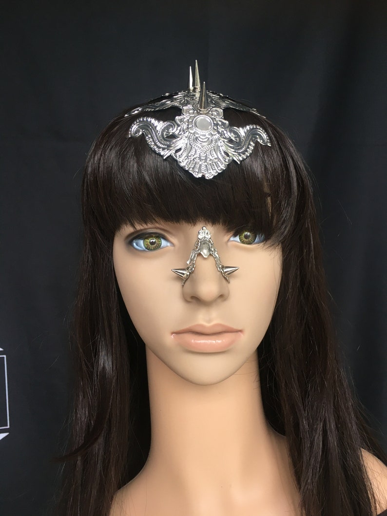 Goth Head Jewel, Spine, Vertebral Bones Jewel, Bone Tail With Spikes ...
