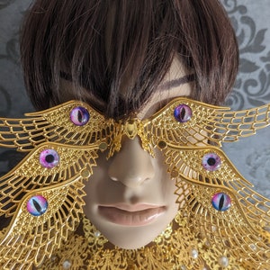 Biblically Accurate Angel Semi Blind Mask, Angel Face Piece, Winged ...