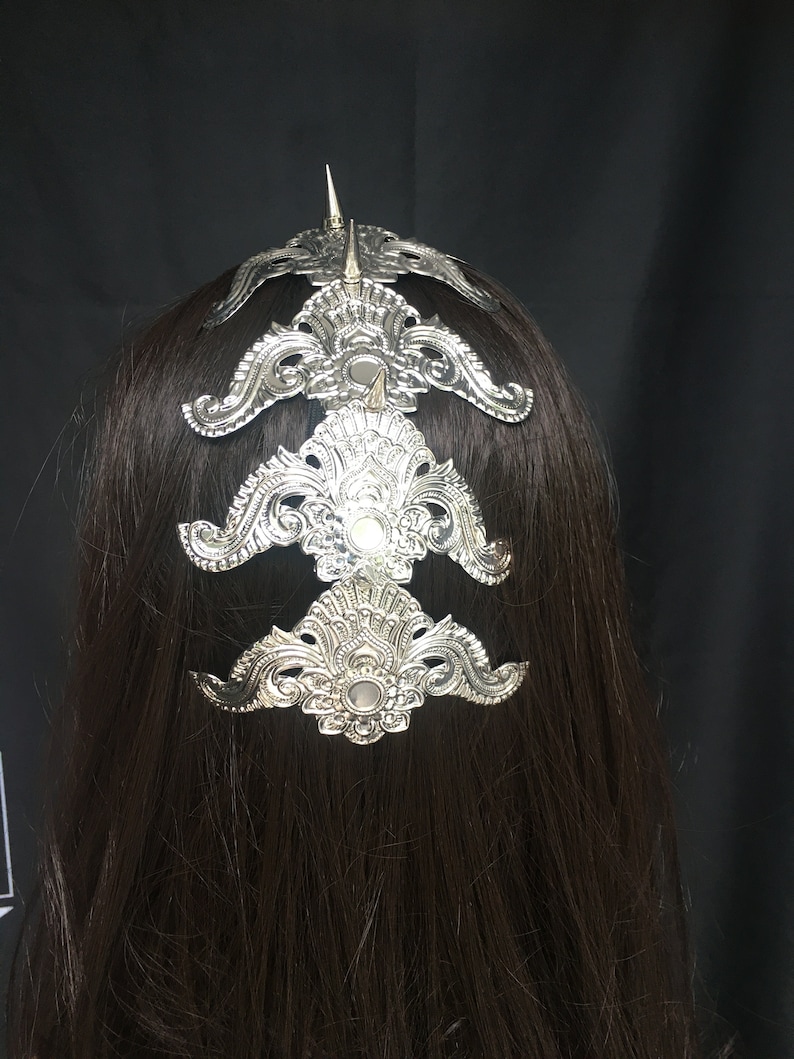 Goth Head Jewel, Spine, Vertebral Bones Jewel, Bone Tail With Spikes ...