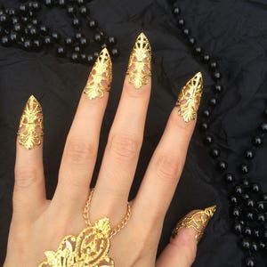 Full Set Hand Armor Jewel Hand Chain Wrist Bracelet & Fingers Rings ...