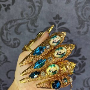 One Hand (hand Armor Jewel) and 5 Articulated Full Finger Armor Rings ...