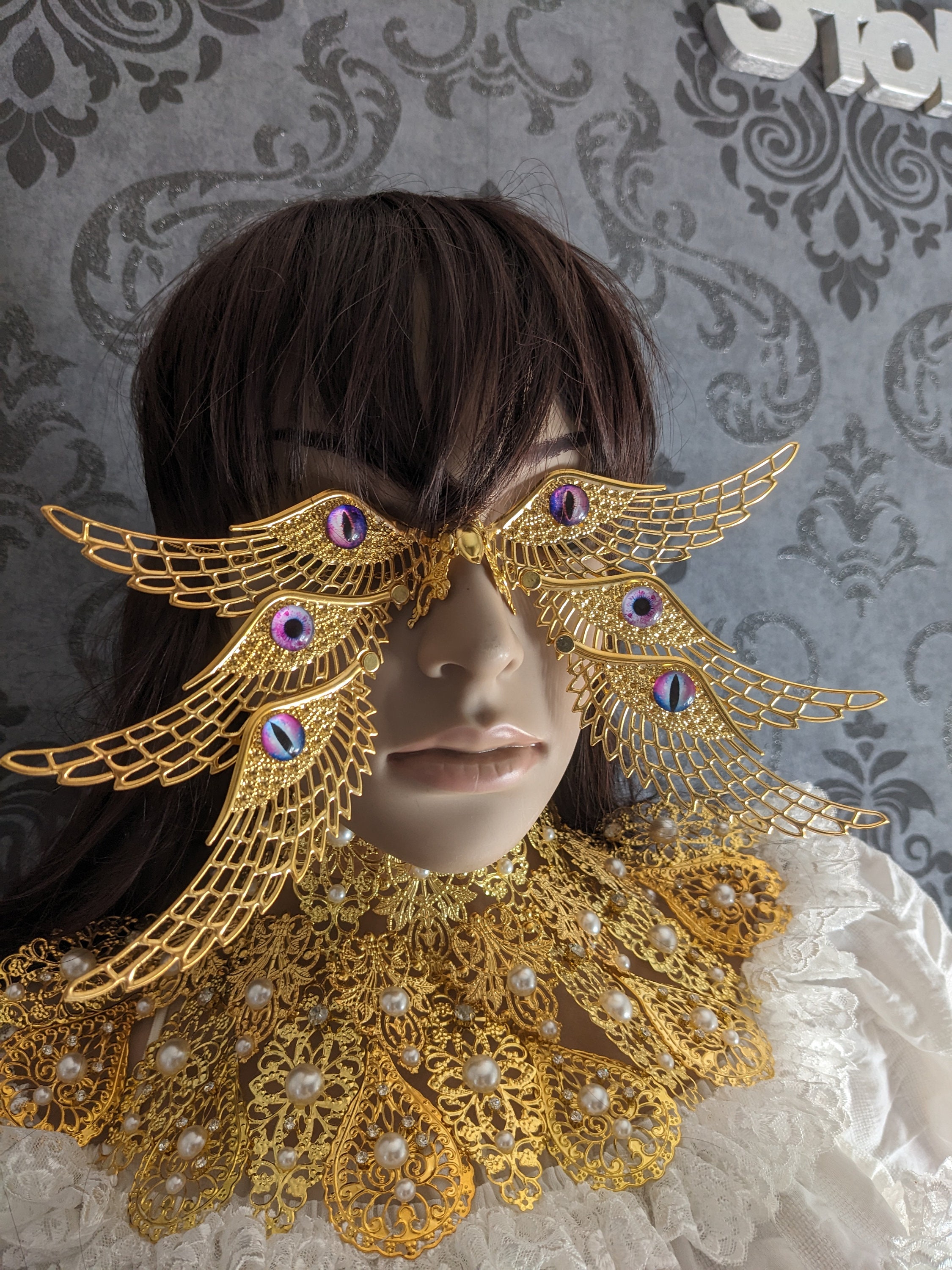 Biblically Accurate Angel Semi Blind Mask, Angel Face Piece, Winged ...