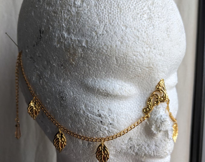 Nose Bridge Cuff, Without Piercing, Face Harness Jewel in Chains ...