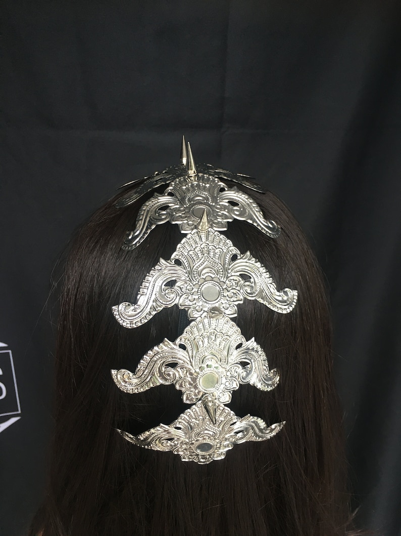 Goth Head Jewel, Spine, Vertebral Bones Jewel, Bone Tail With Spikes ...