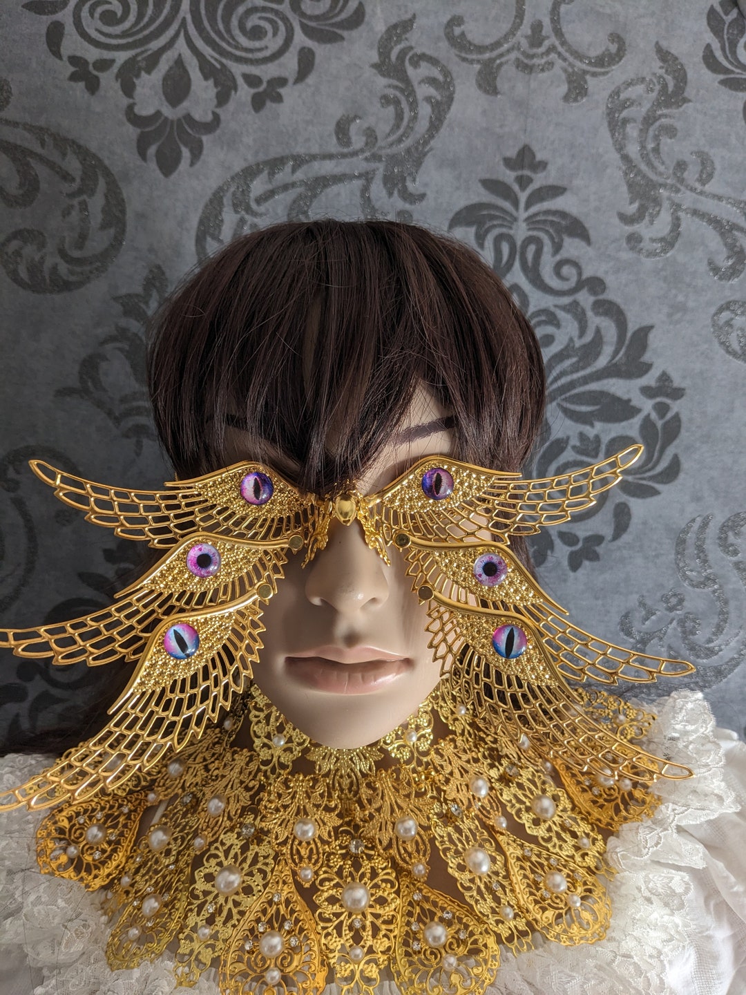 Biblically Accurate Angel Semi Blind Mask, Angel Face Piece, Winged ...
