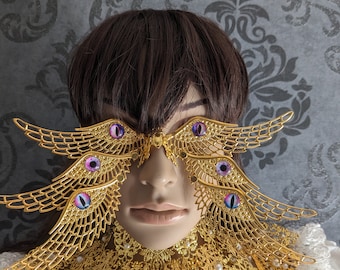 Biblically Accurate Angel Semi Blind Mask, Angel Face Piece, Winged ...