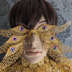 Biblically Accurate Angel Semi Blind Mask, Angel Face Piece, Winged ...
