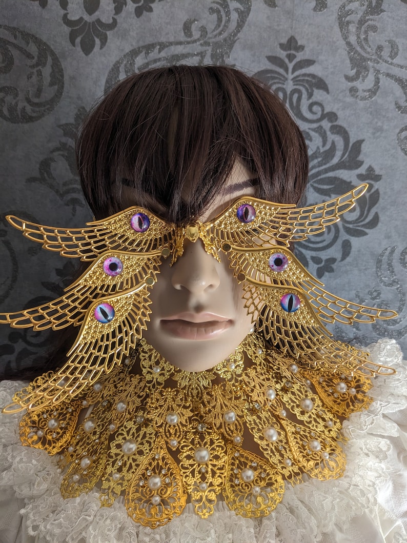 Biblically Accurate Angel Semi Blind Mask, Angel Face Piece, Winged ...