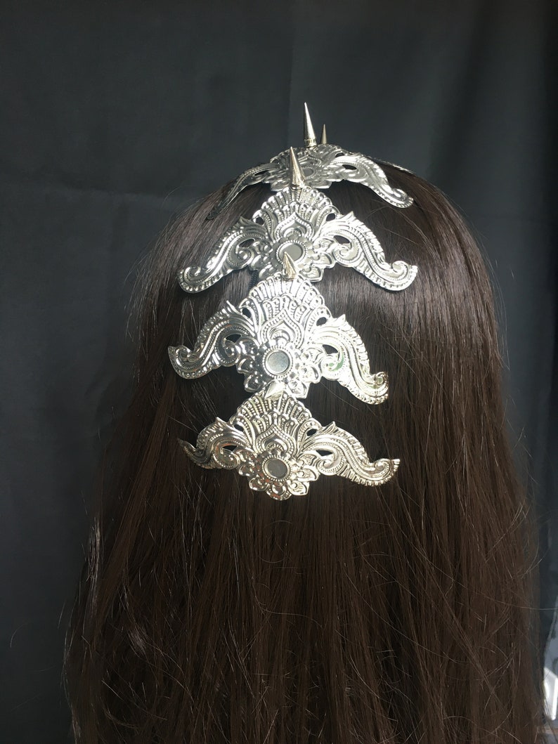 Goth Head Jewel, Spine, Vertebral Bones Jewel, Bone Tail With Spikes ...