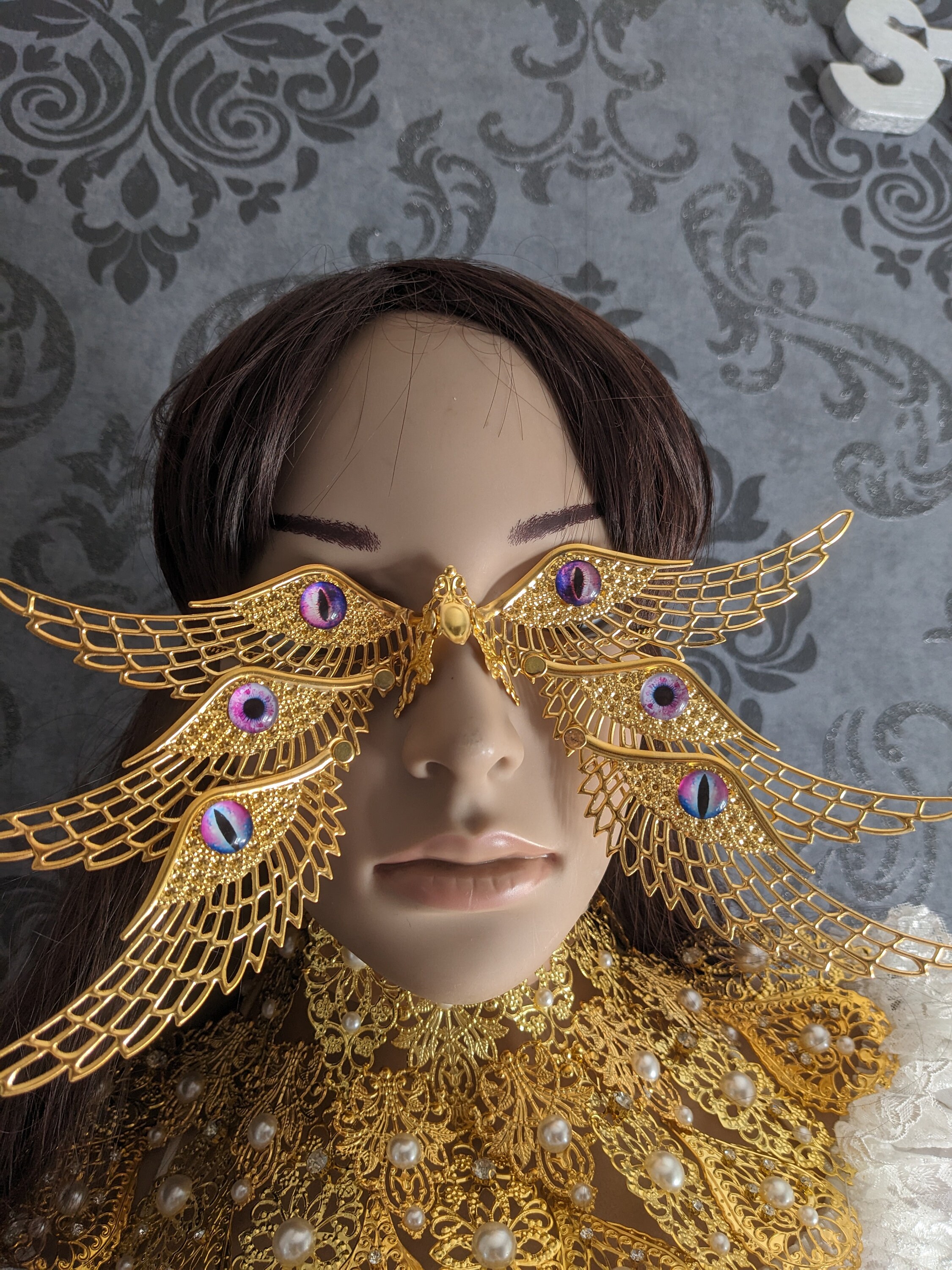 Biblically Accurate Angel Semi Blind Mask, Angel Face Piece, Winged ...