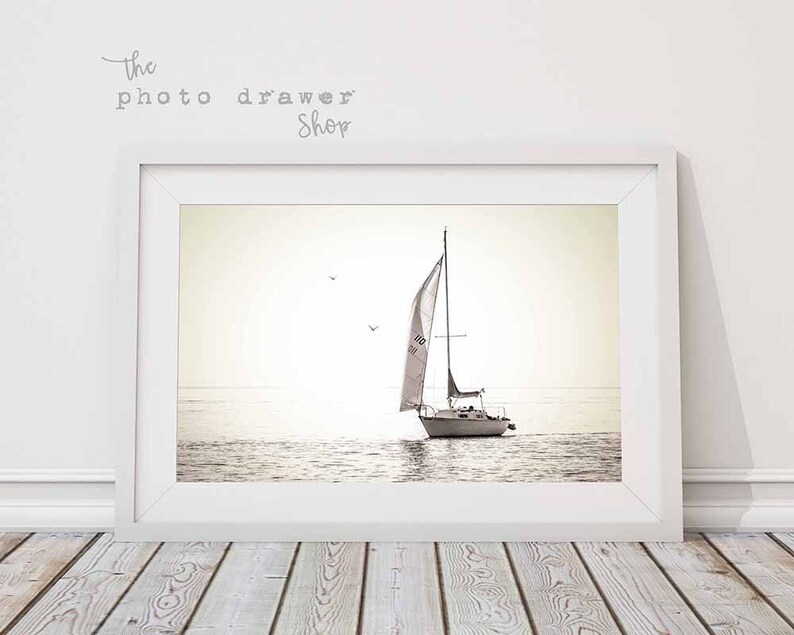 Nautical Print, Sailboat Print, Nautical Wall Decor, Nautical Wall Art ...