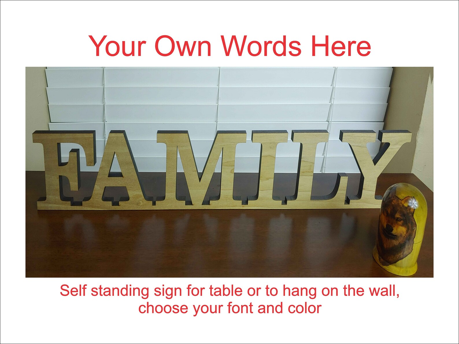 Custom Made Laser Cut Sign With Your Text Self Standing Sign | Etsy