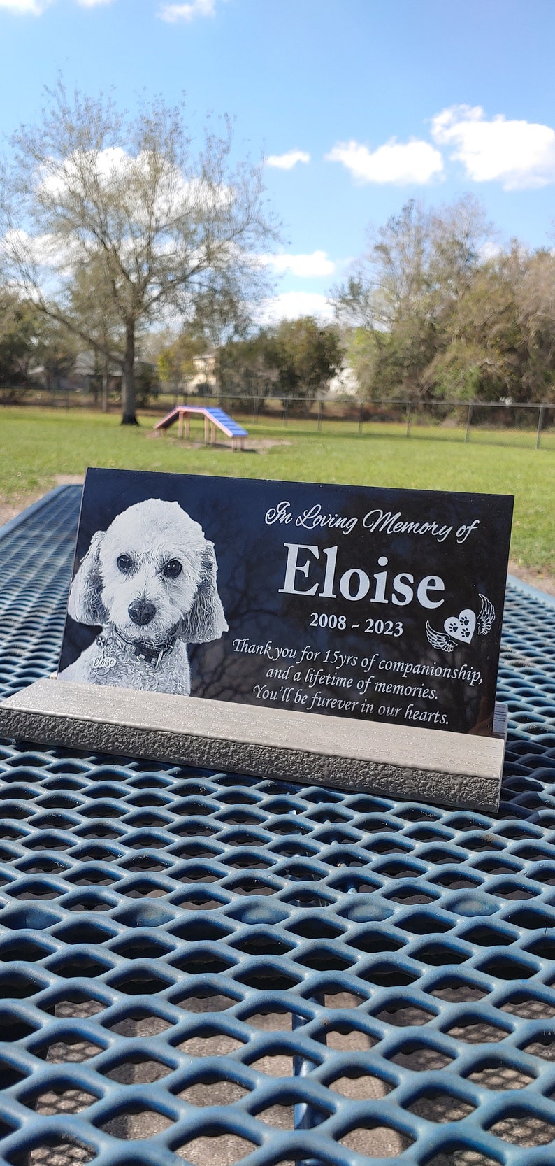 Beautiful Dog/pet Headstone, 12"x6" Memorial Grave Marker, Cat Rabbit ...