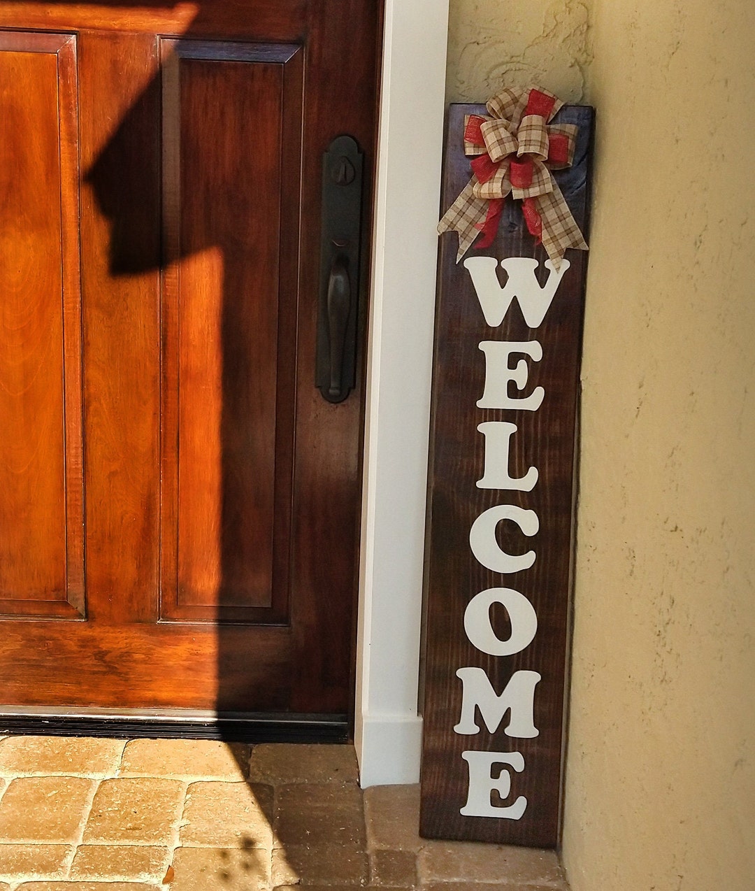 Welcome Sign, Front Door Welcome Sign, Wood Welcome Sign, Door ...