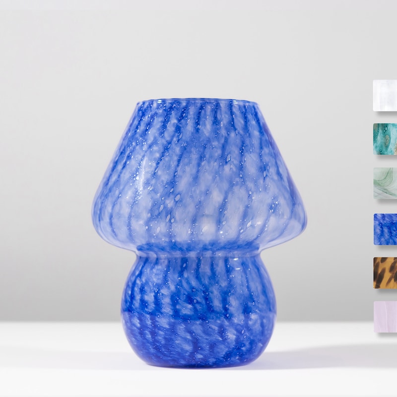 Blue Mushroom Lamp Murano - Etsy