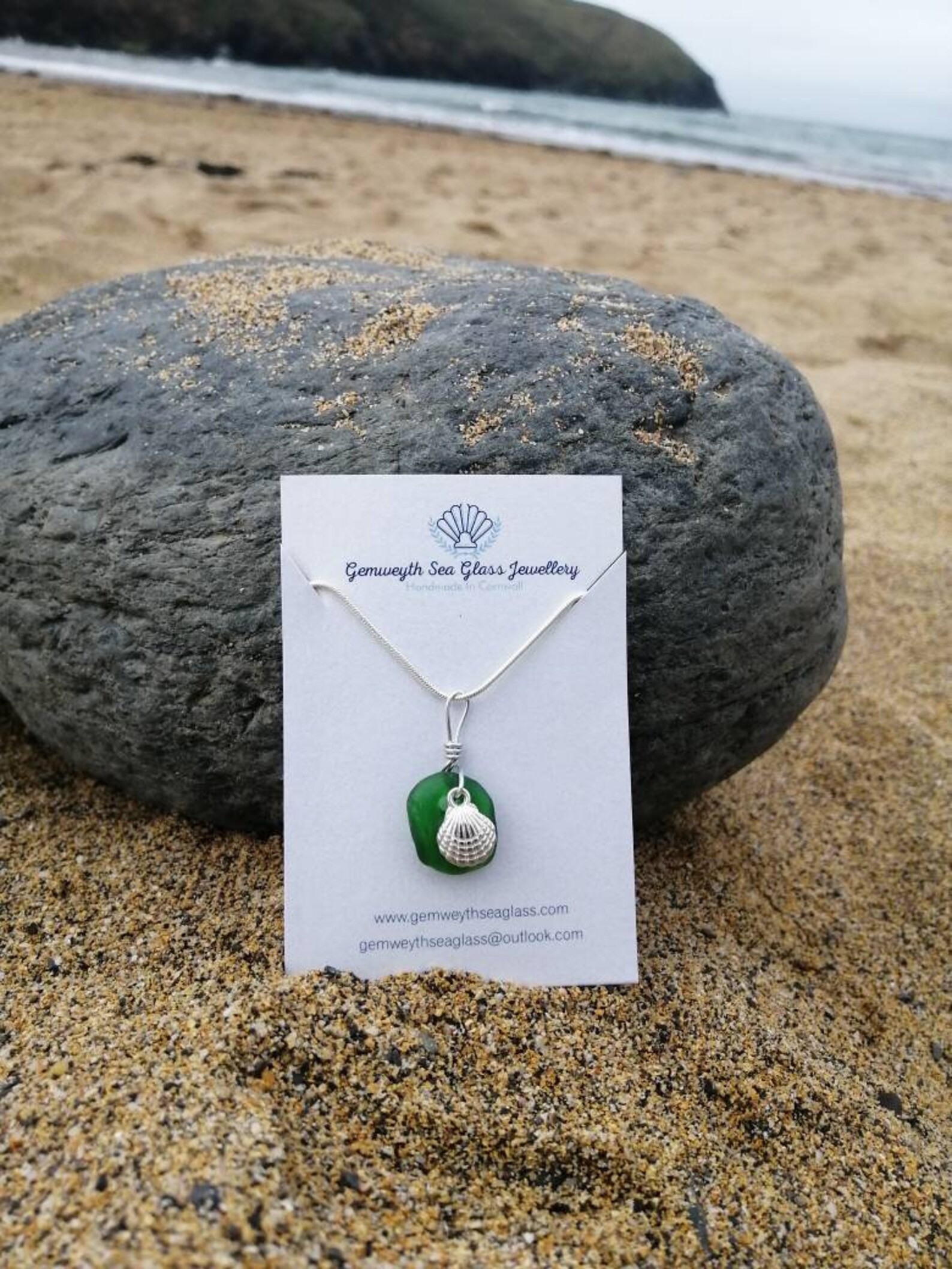 Sea Glass and Sea Shell Charm Necklaces, Cornish, Shells, Beach Shells ...