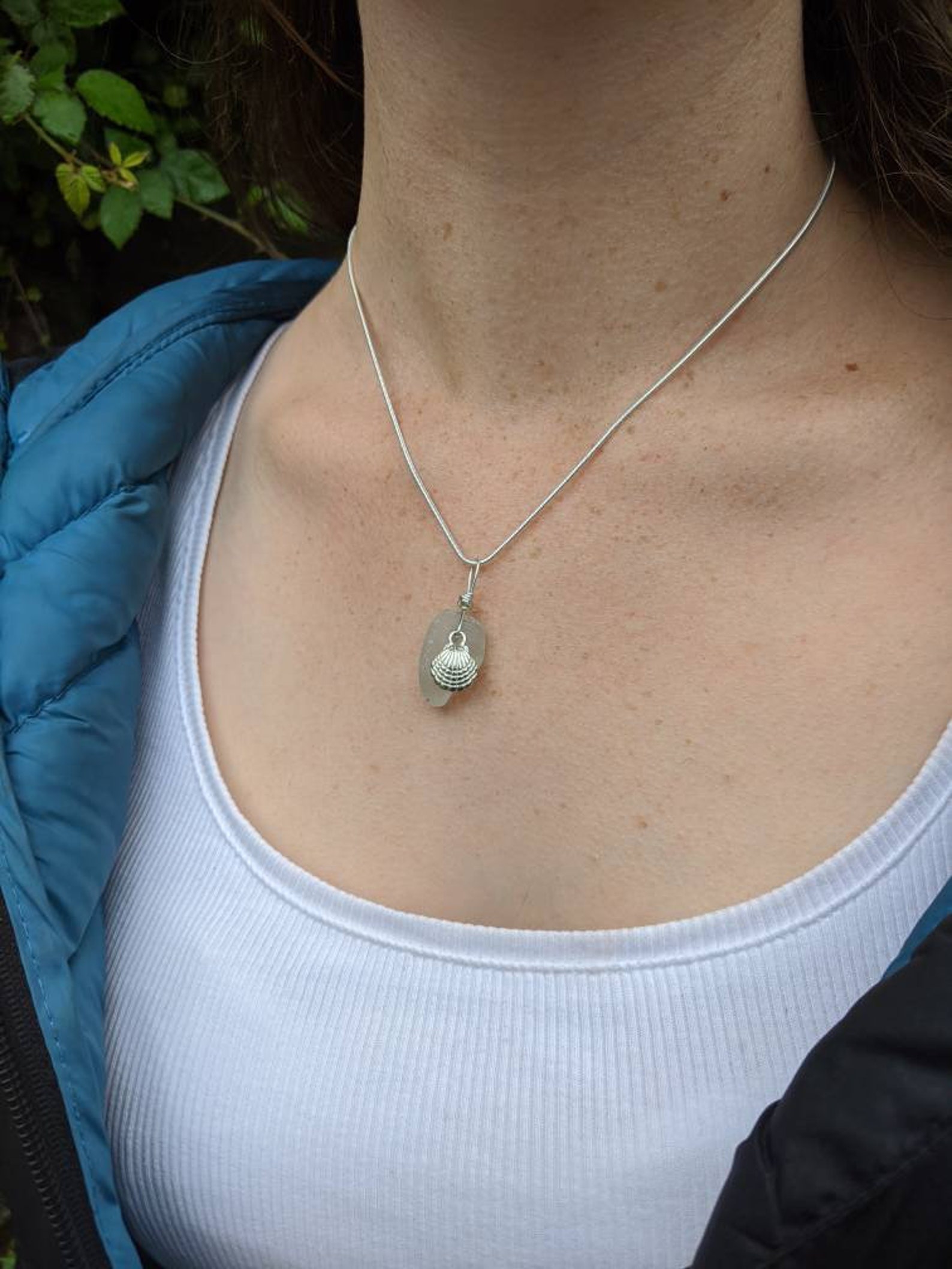 Sea Glass and Sea Shell Charm Necklaces, Cornish, Shells, Beach Shells ...