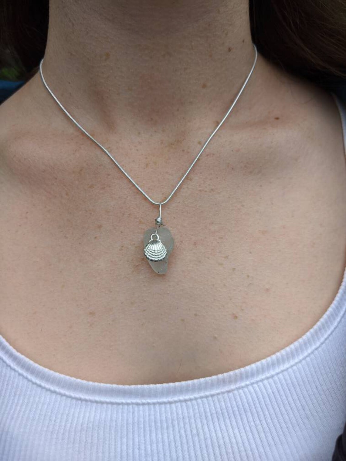 Sea Glass and Sea Shell Charm Necklaces Cornish Shells - Etsy UK