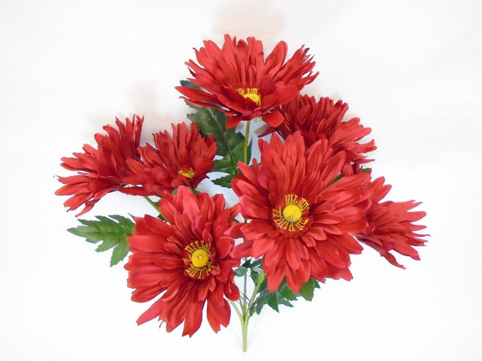 Jumbo Gerbera Daisy 7 Artificial Silk Flowers 21 Bouquet | Etsy
