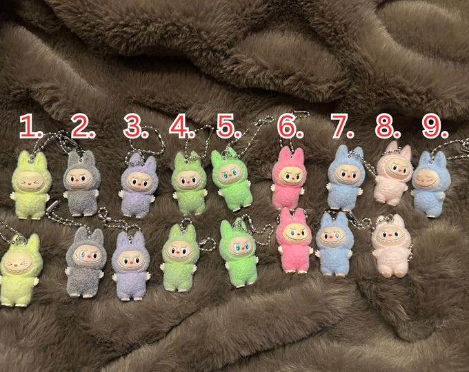 Random 1 Pc - LABUBU 4cm Fleece Mini Figurine - Desk Decoration ...