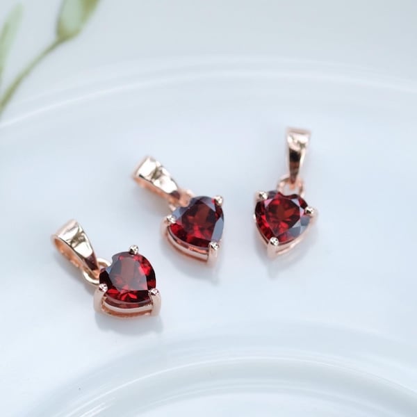 Garnet Heart - Etsy