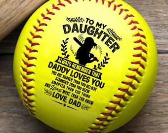 To My Daughter Softball - Etsy