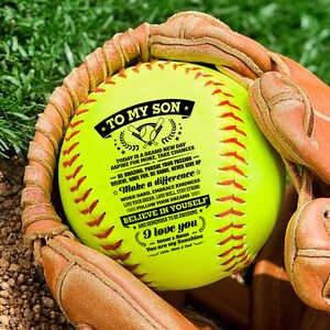 To My Son I Love You From Dad Engraved Softball Ball Gift for - Etsy