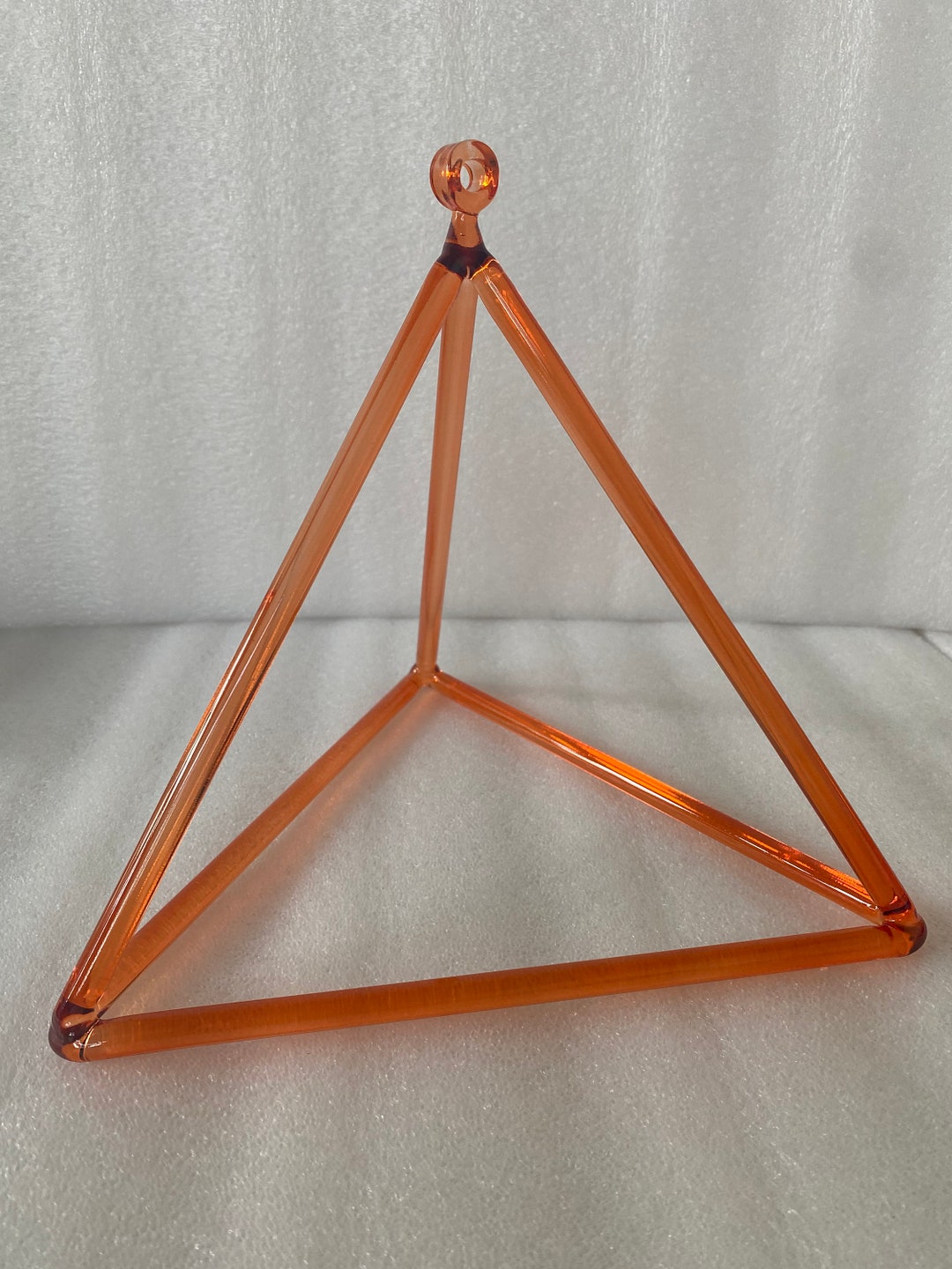 Crystal Singing Triangle Pyramid Orange Color 8 for Sound Healing ...