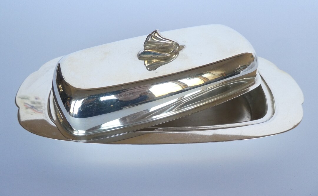Vintage Silverplated Oneida Butter Dish - Etsy