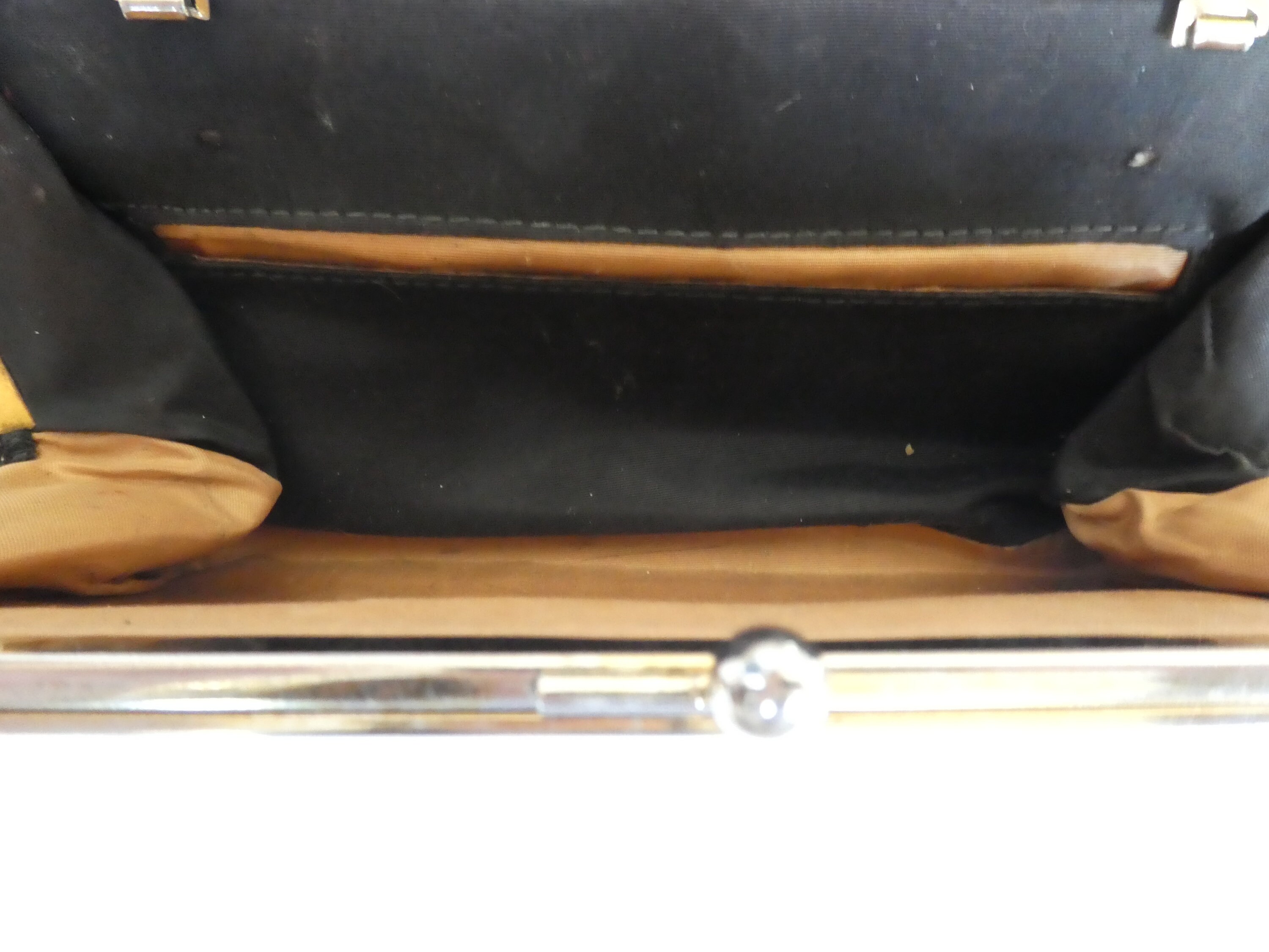 Vintage 1960s Black Pocketbook With Gold Chain - Etsy Denmark