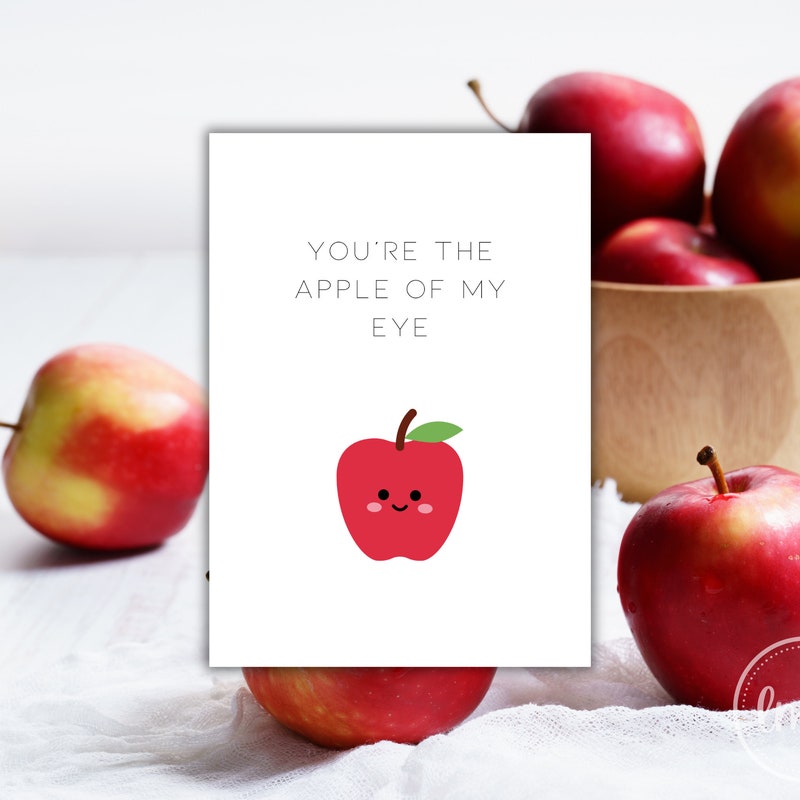 Apple Pun Card - Etsy