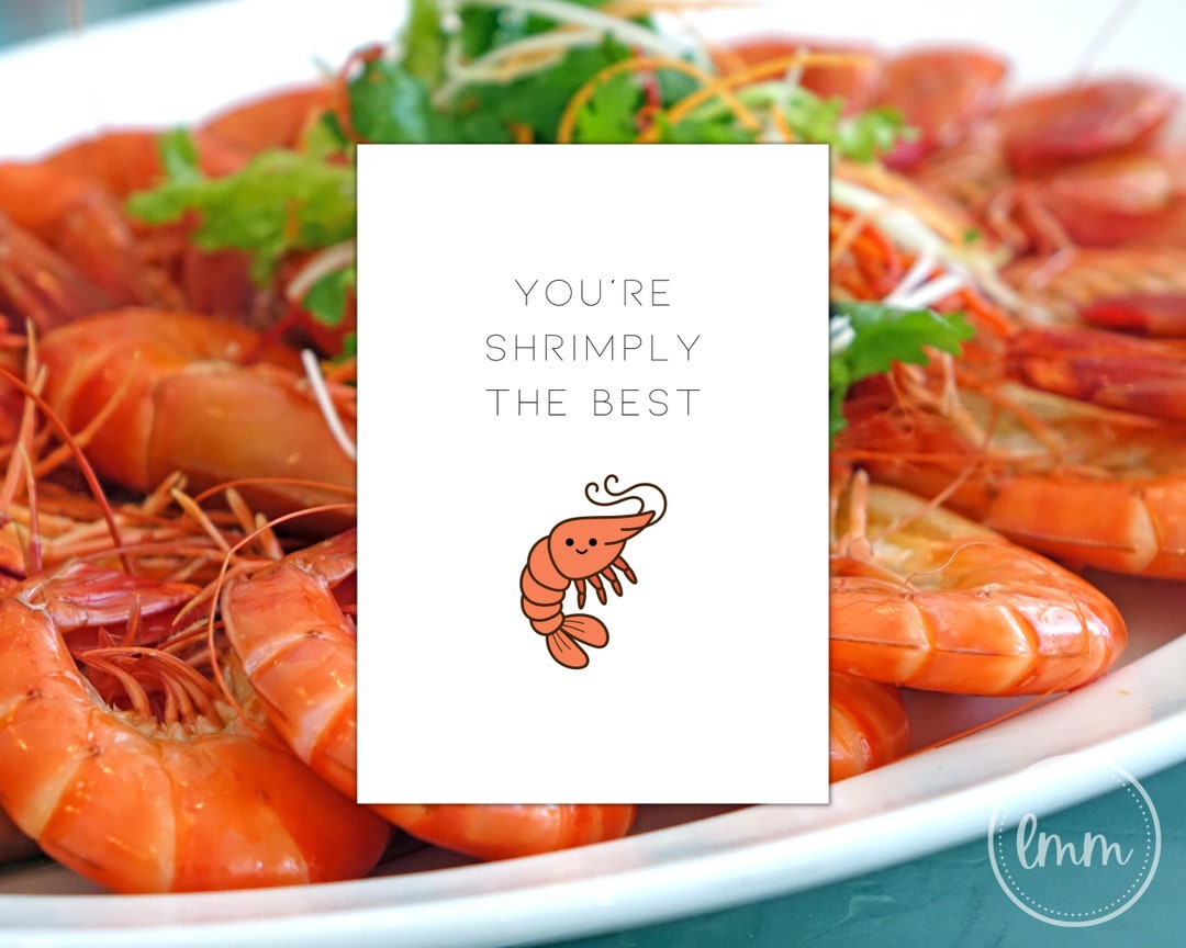 Cute You're Shrimply the Best Card - Digital Downloads - Printable ...