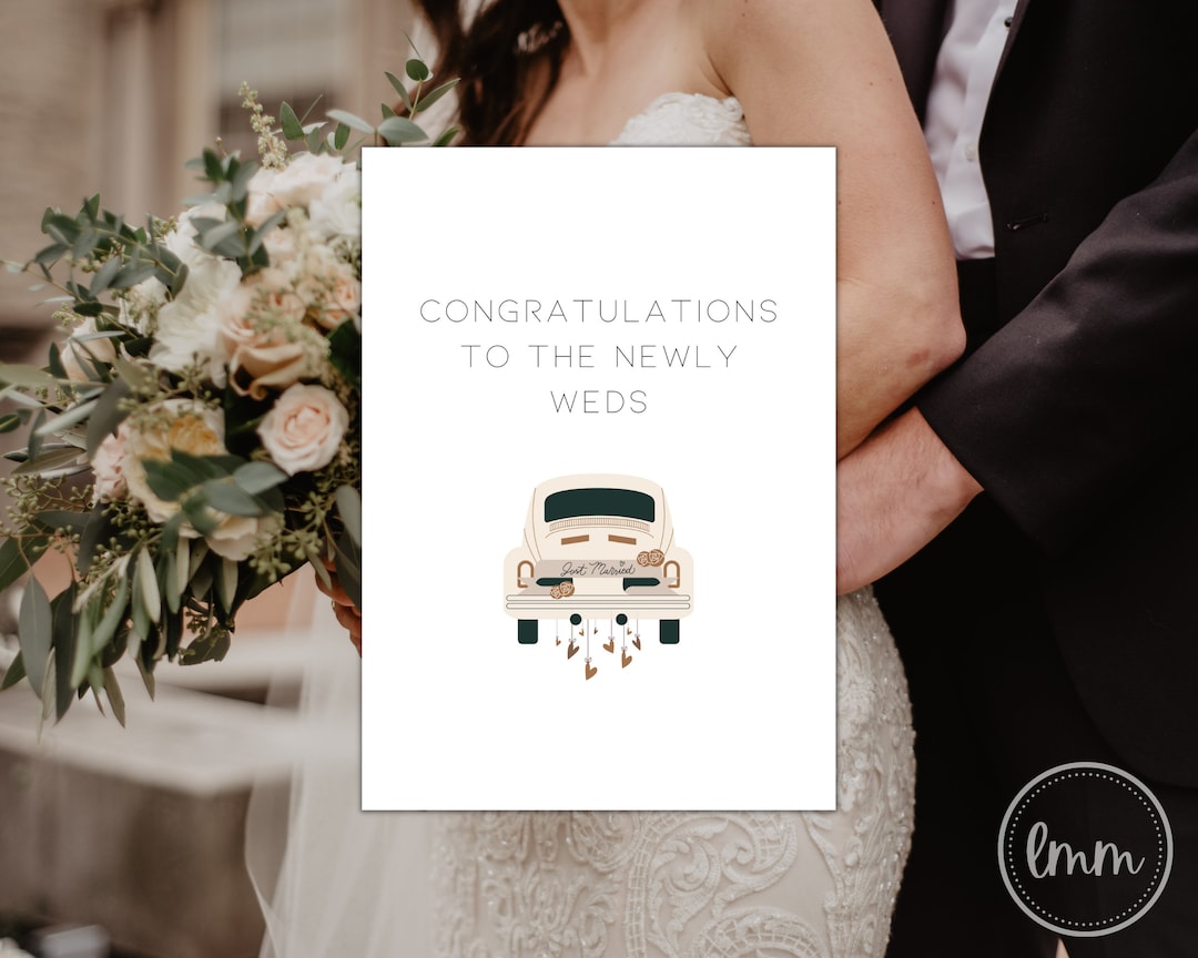 Cute Congrats to the Newly Weds Card - Digital Downloads - Printable ...