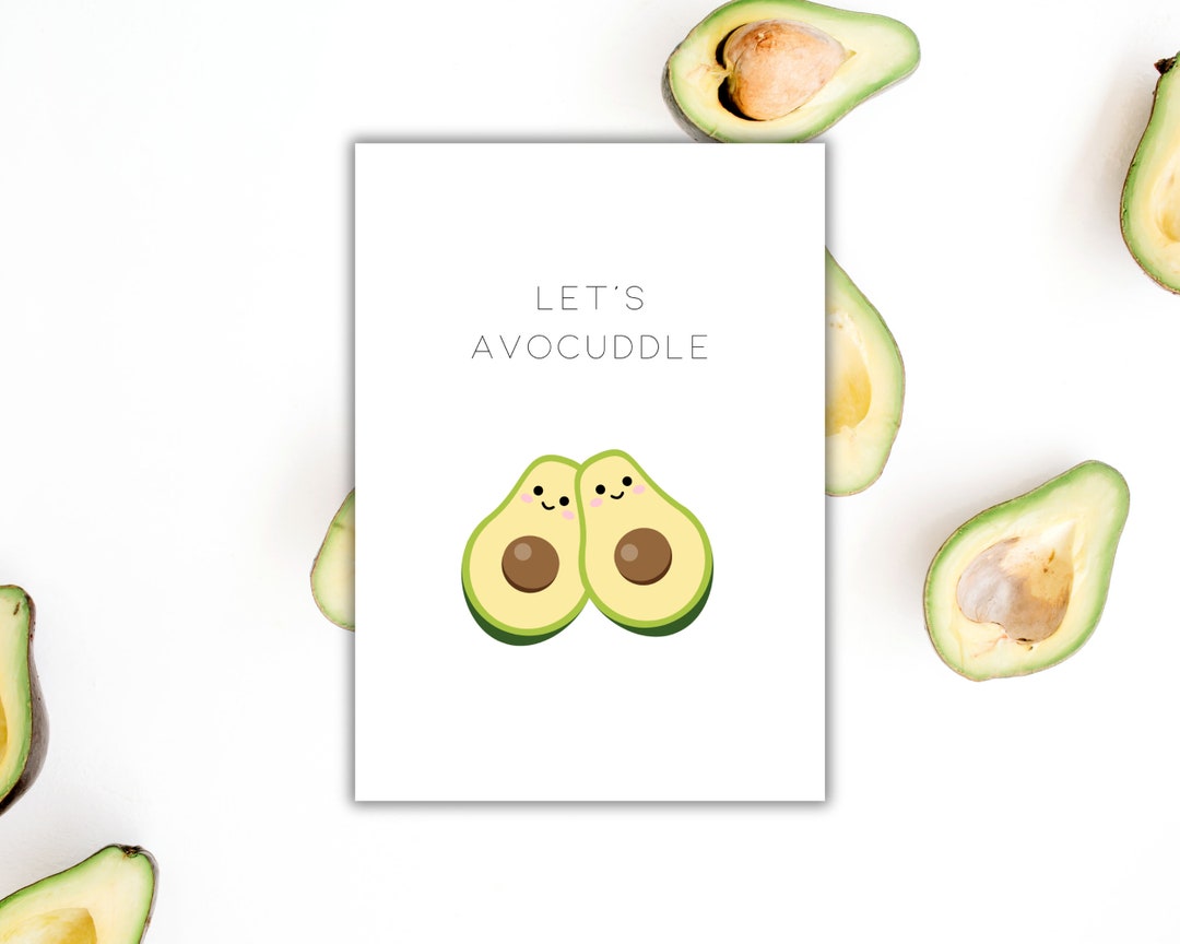 Let's Avocuddle Card - Digital Downloads - Printable Greeting Cards ...