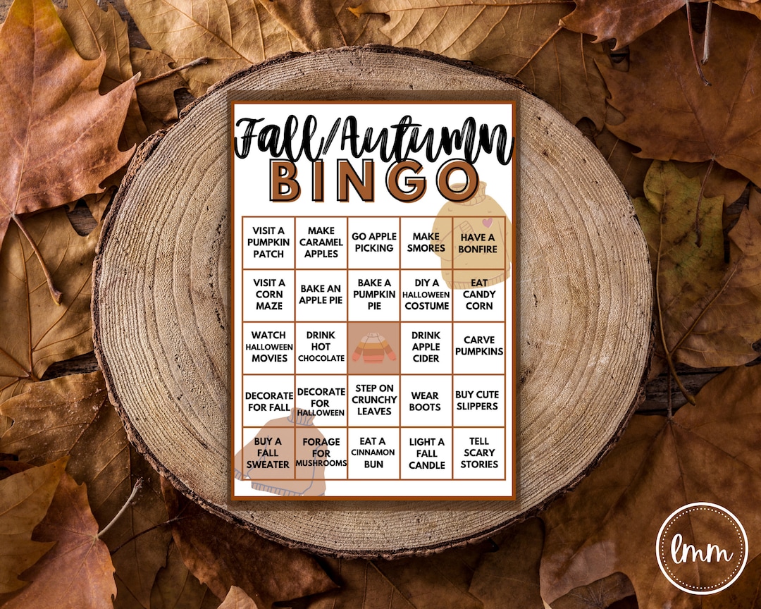 Fall/autumn Bingo Template - Customizable Canva Template - Thanksgiving ...