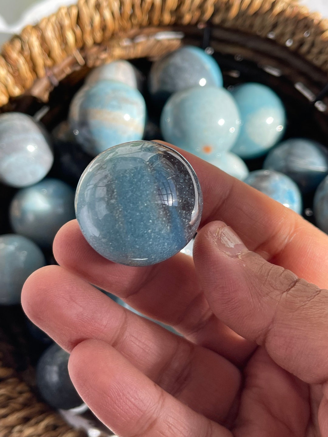 Trolleite Sphere, Stone Sphere, Crystal Ball, Gemstone Orb, Faceted ...