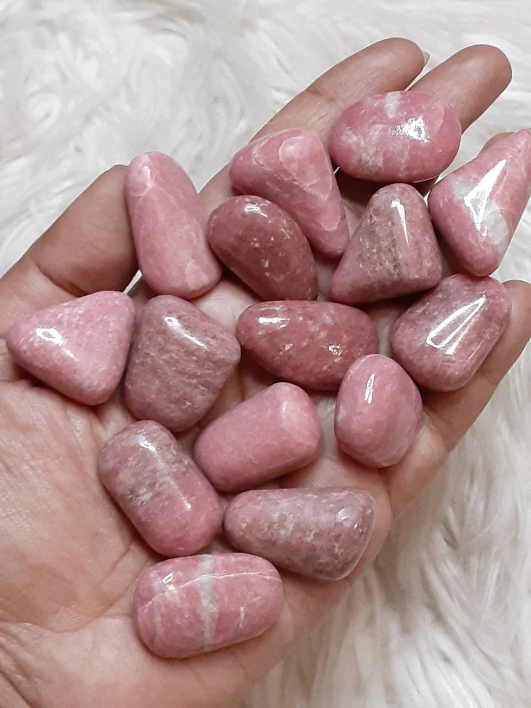 Pink Thulite Tumble, Thulite Crystal, Tumbled Thulite, Thulite Gemstone, Crystal Healing, Pocket ...