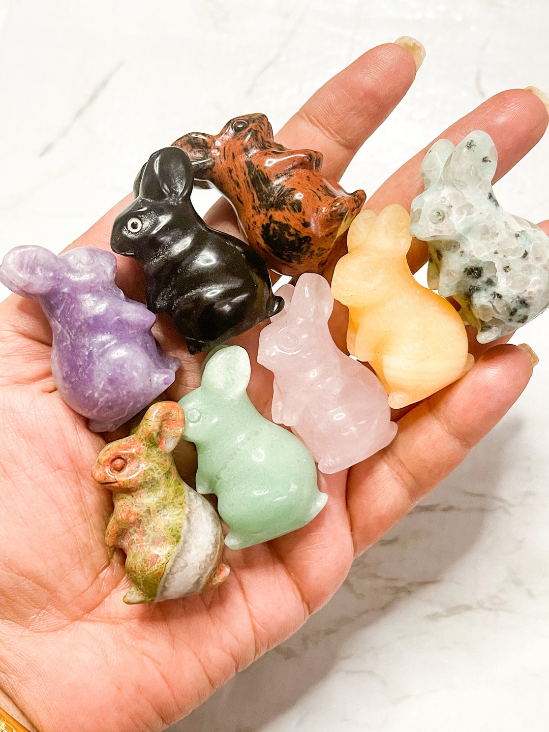 Carved Crystal Rabbit Crystal Bunny Statue Gemstone Rabbit - Etsy